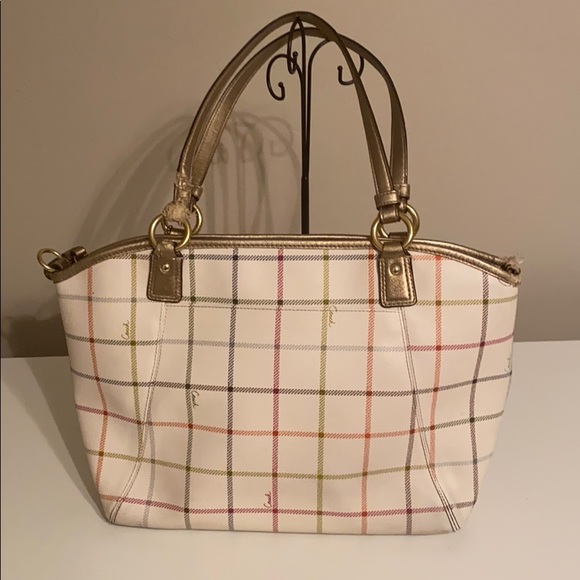 Coach | Bags | Leather Plaid Coach Purse | Poshmark